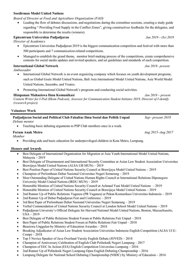 Shofie Ashyfa Natasya S - CV | PDF