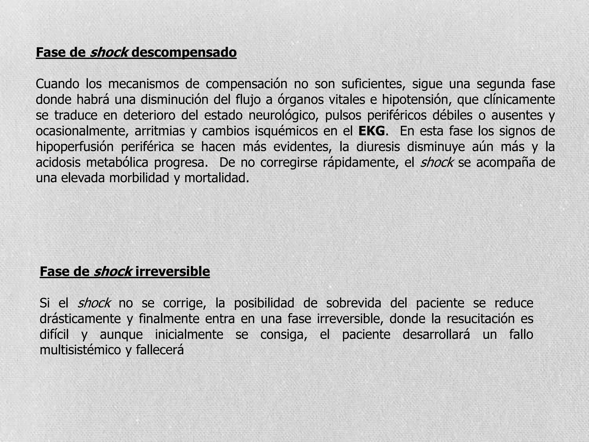 Shock hipovolemico y choque septico | PPTX