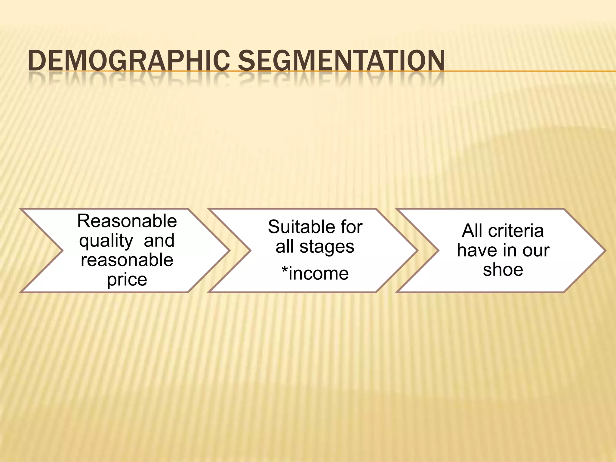 marketing segmentation(shoe) | PPT