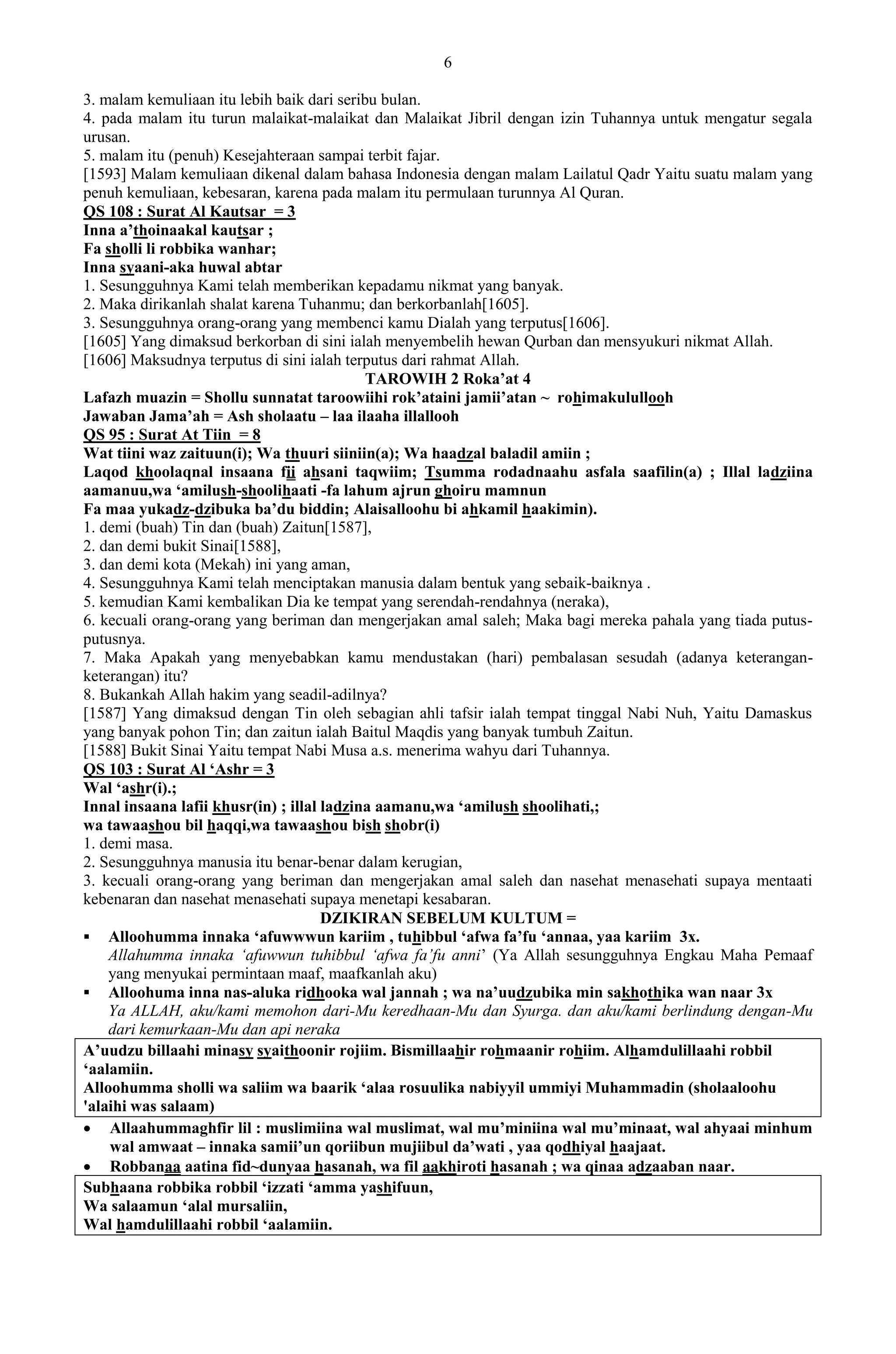 Sholat ramadhan tq | PDF