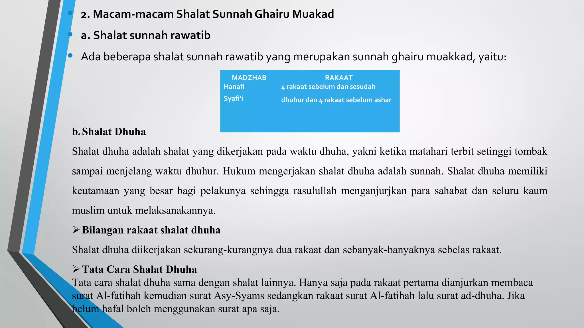 Sholat sunnat muakad dan ghairu muakad | PPT