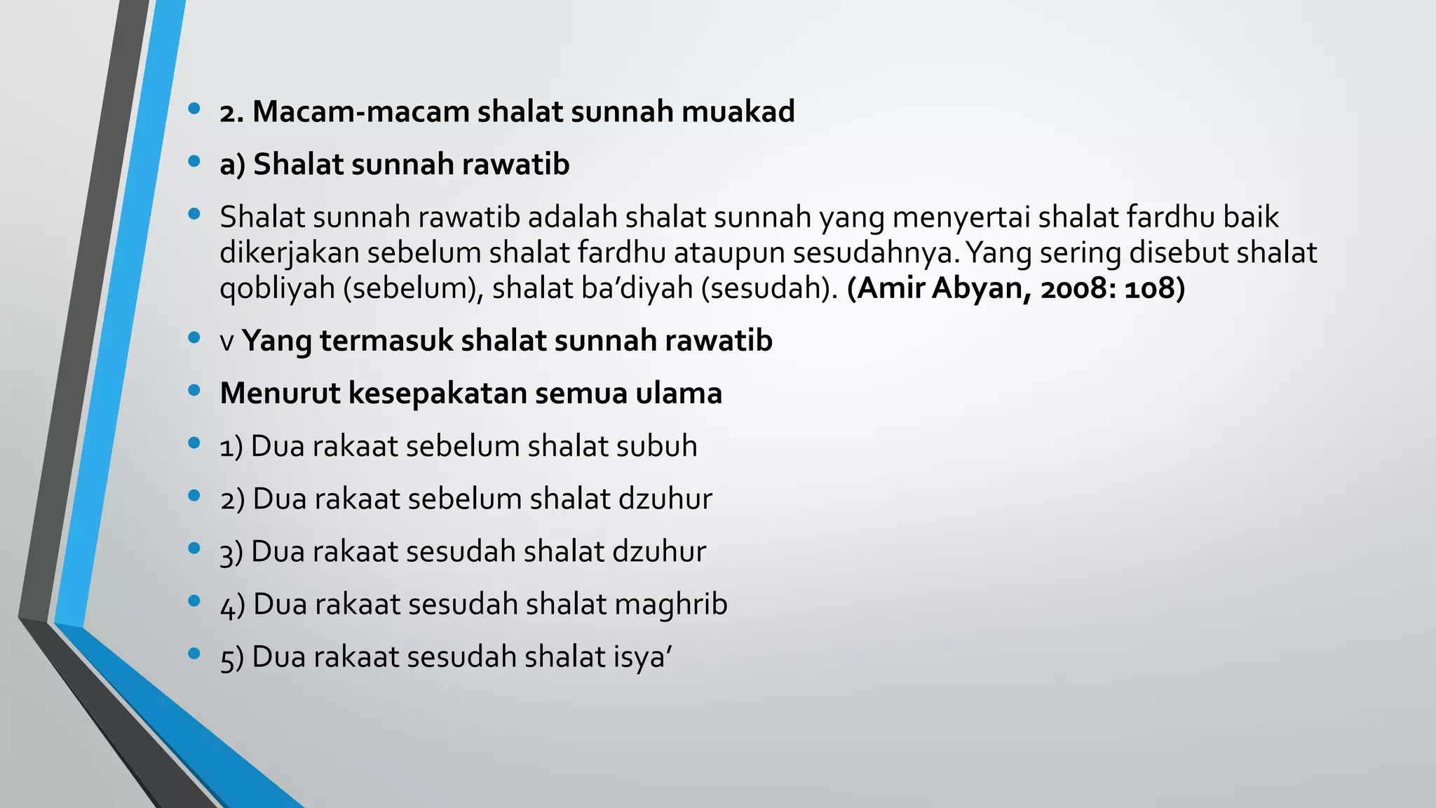 Sholat sunnat muakad dan ghairu muakad | PPT