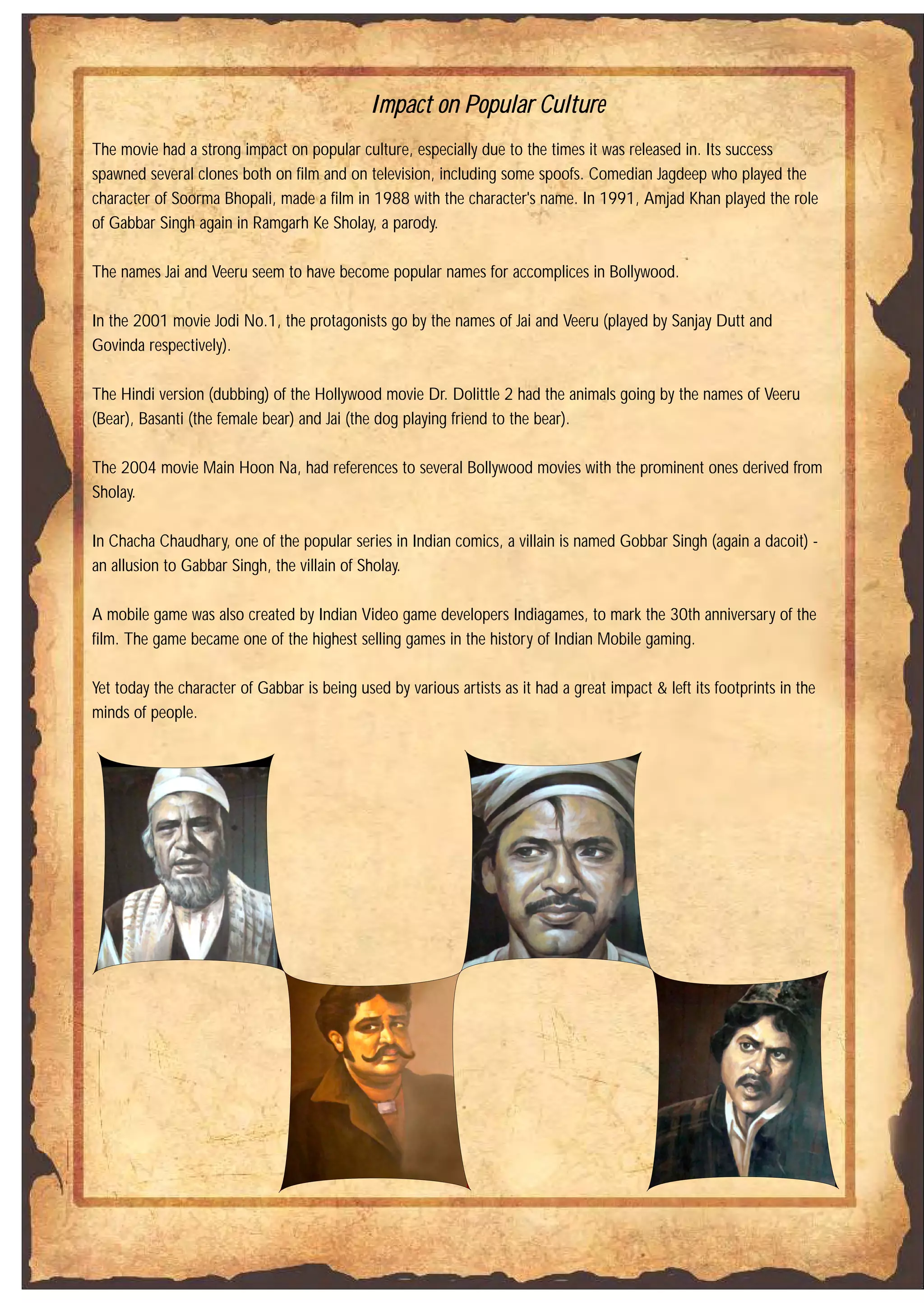 Sholay menu (2) | PDF