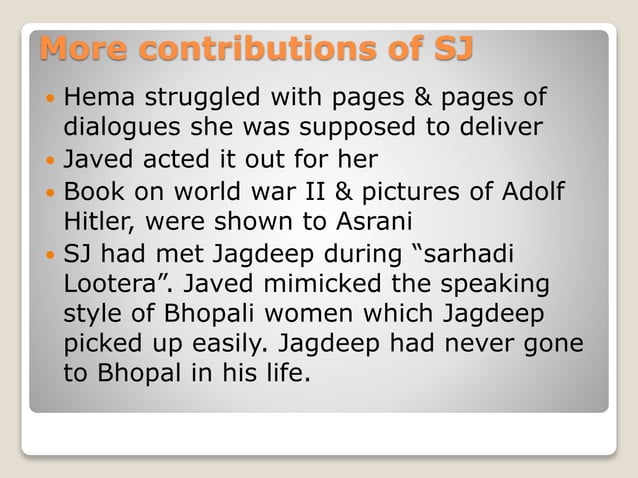 Sholay: The Real Story Behind Reel Story by Mr. Prashant Sawant | PPTX ...