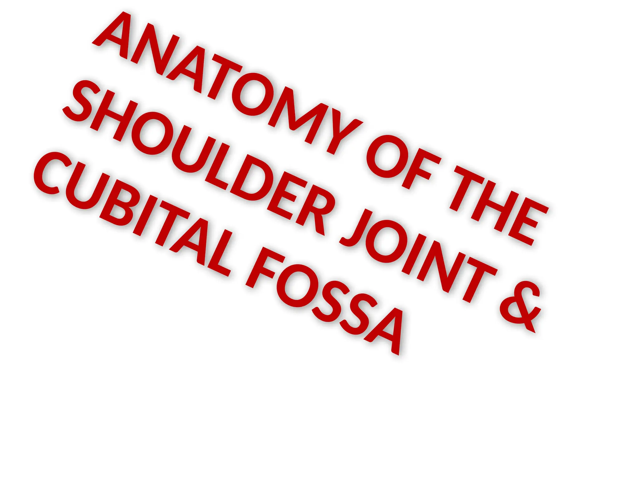 anatomy of shoulder joint and cubital fossa .ppt