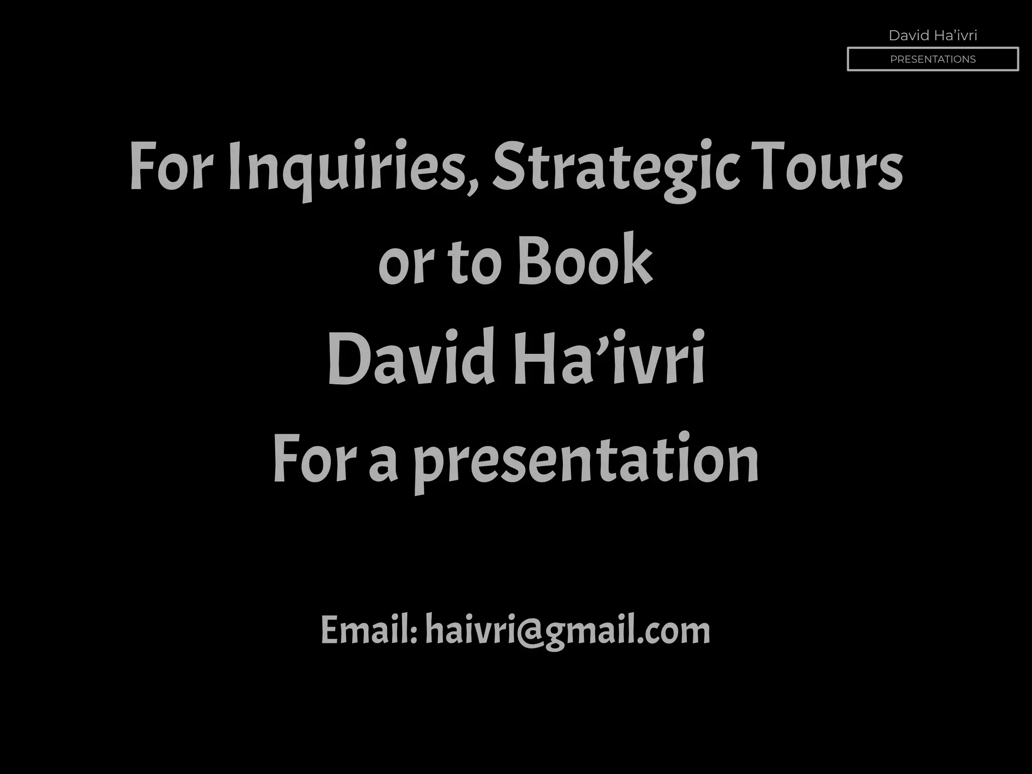 Shomron Maps Presentation by David Ha'ivri | PPT