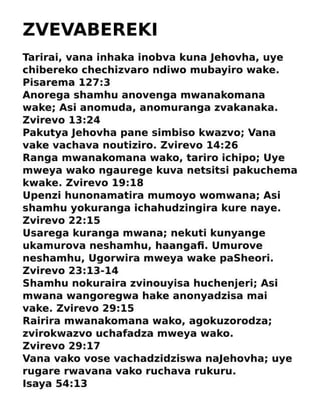 Shona Child Discipline Tract | PDF