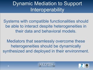 Dynamic Synthesis of Mediators to Support Interoperability in Autonomic Systems | PPTX