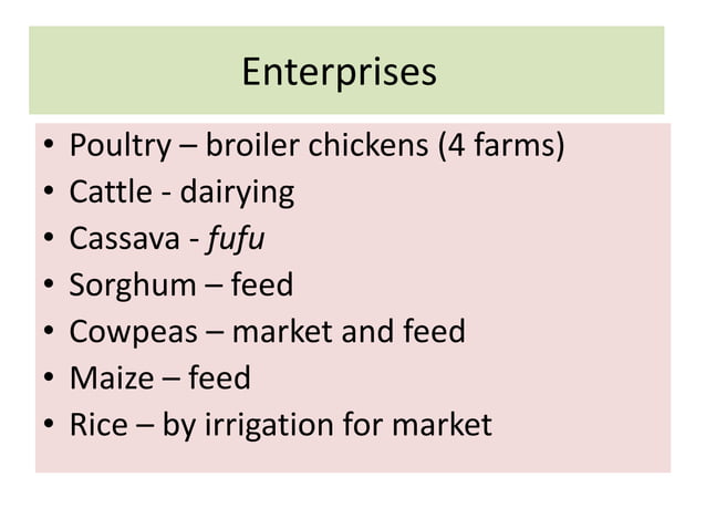 Mortimore Shonga Farms, Nigeria - An ‘experiment’ in large-scale ...