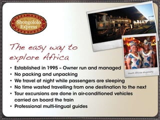 Shongololo Express - Luxury Rail Travel in Africa | PPSX | Rail Travel ...