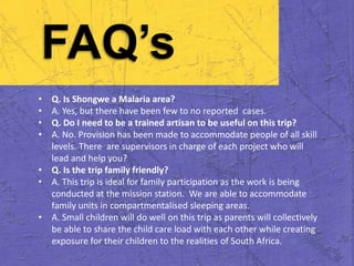 Shongwe Construction Trip | PPTX