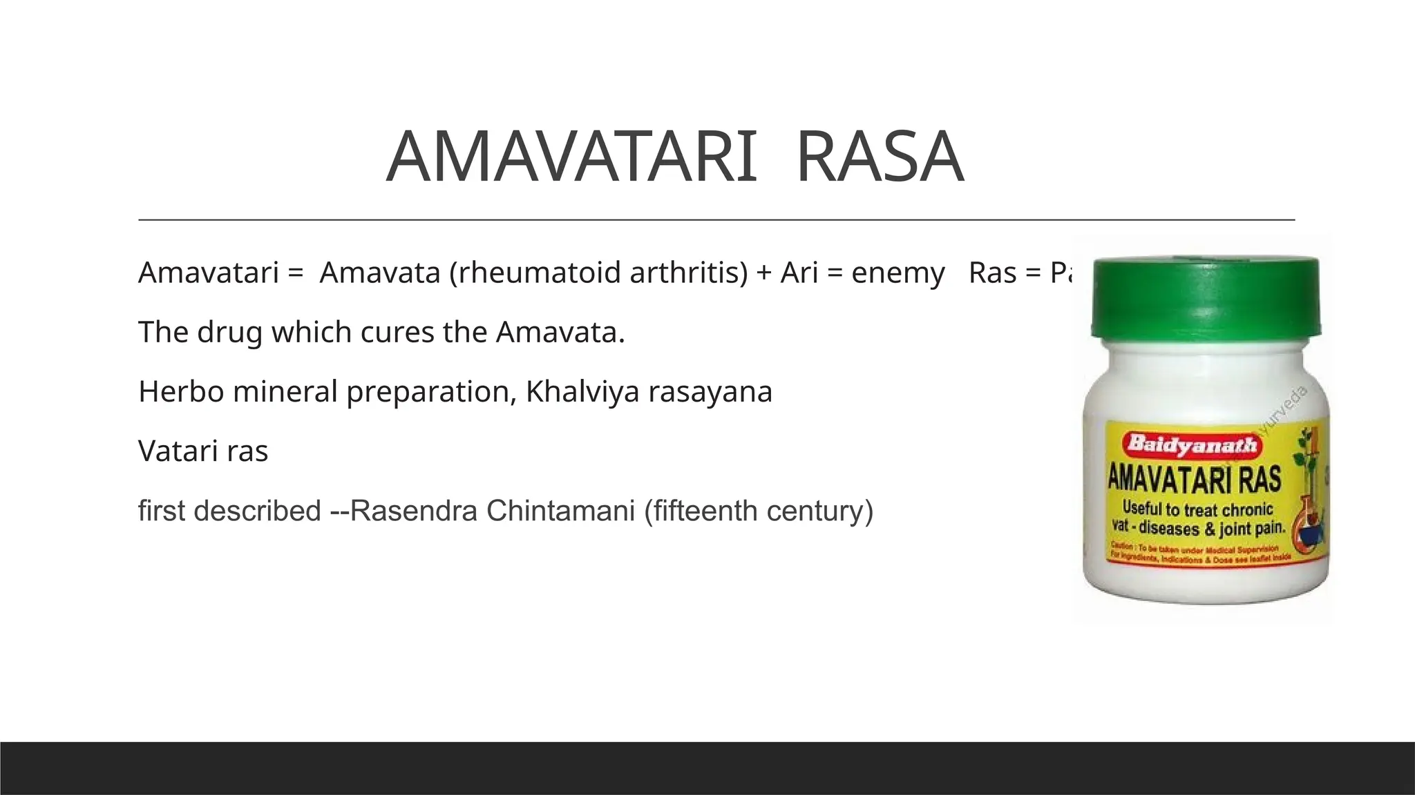 Shonitargal ras, Raktapitta kulakandan ras Amavatari ras.pptx