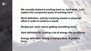 Shon Holyfield: Working Hard - Component Parts | PPT