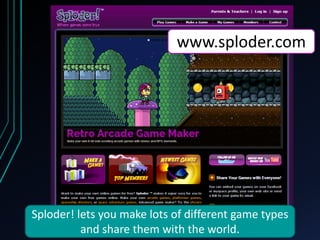 Shooter Game Design with Sploder - Library Program | PPTX | Video Game ...