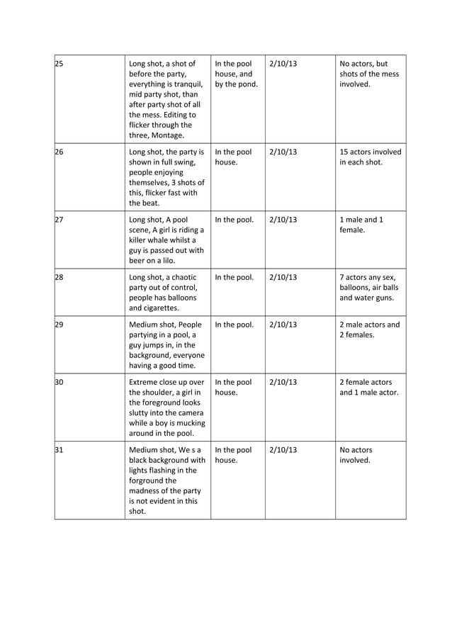 Shooting%20 schedule%201 | DOC | Snooker/Pool/Billiards | Sports
