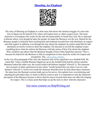 Shooting An Elephant And Other Essays | PDF