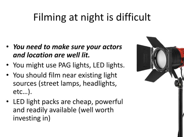Film-making basics: filming on location | PPT