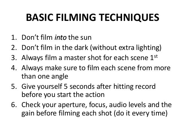 Film-making basics: filming on location