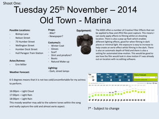 Shooting diary | PPT