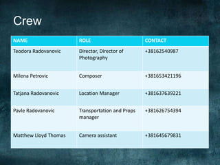 Shooting plan | PPTX