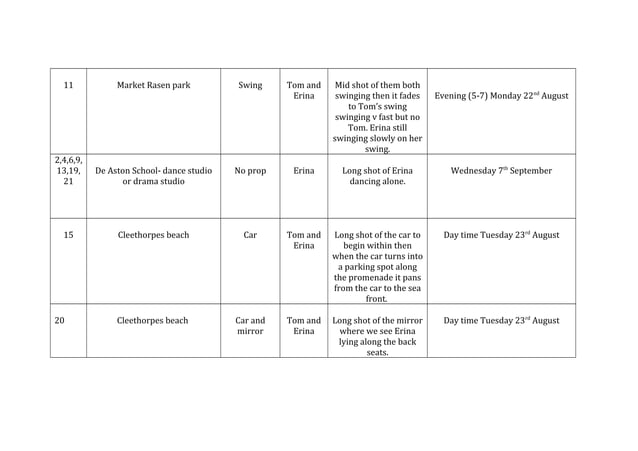 Shooting schedule template | PPT