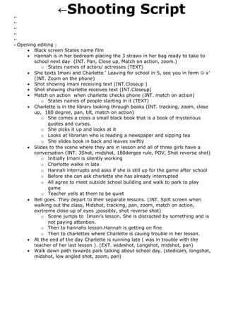 Shooting script | DOC