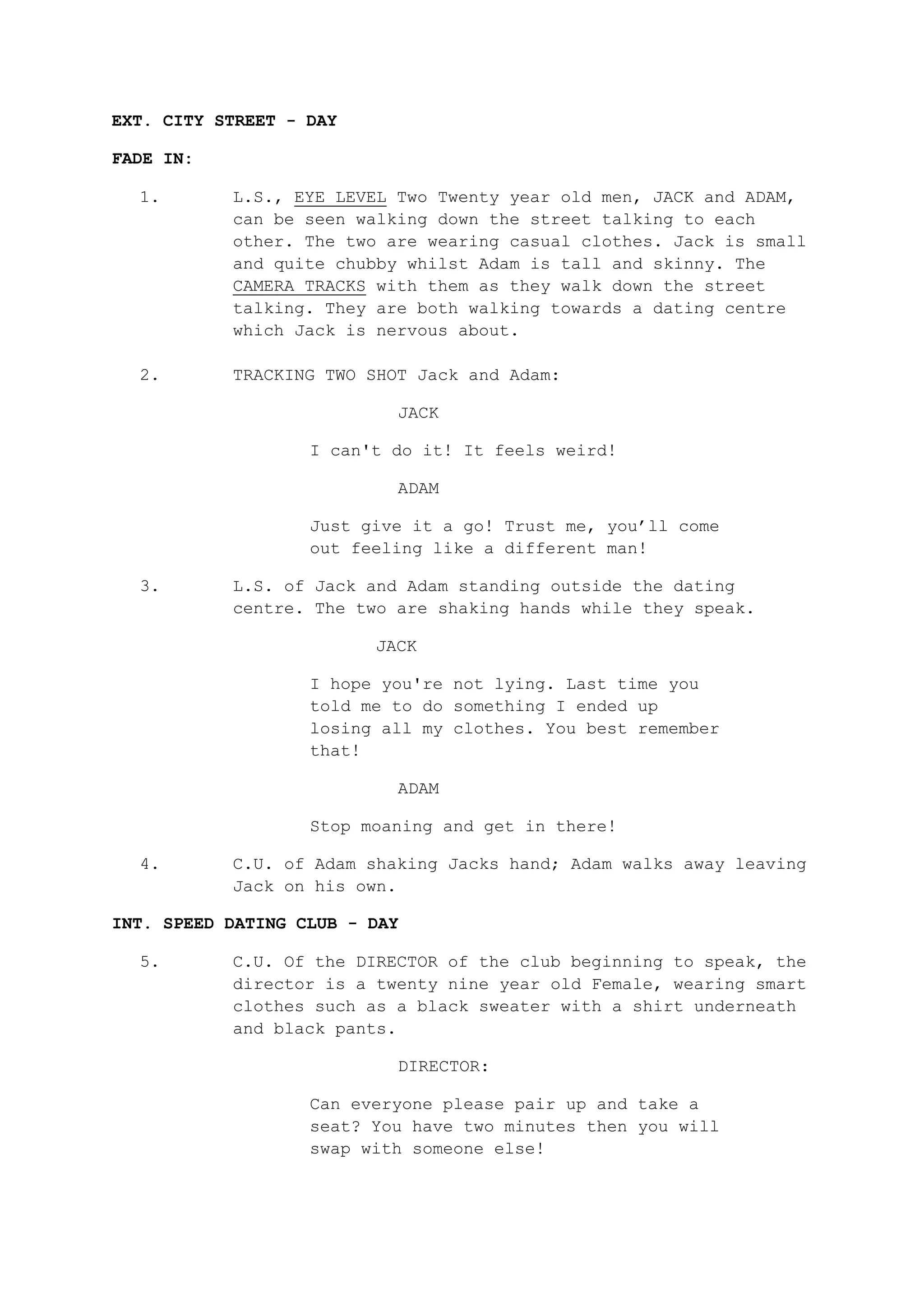Shooting script | PDF
