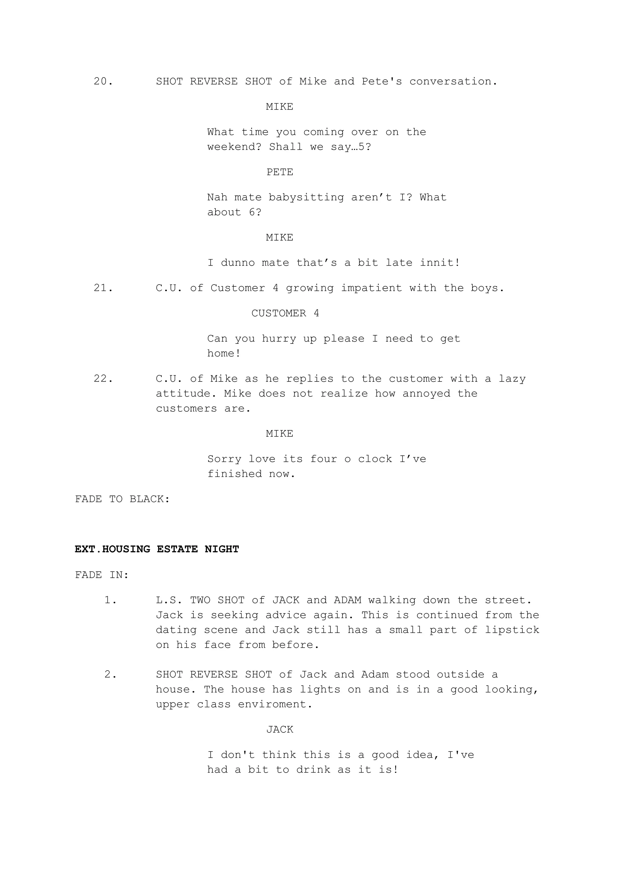 Shooting script | PDF