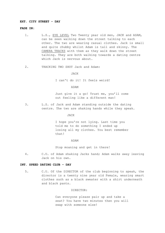 Shooting script | PDF