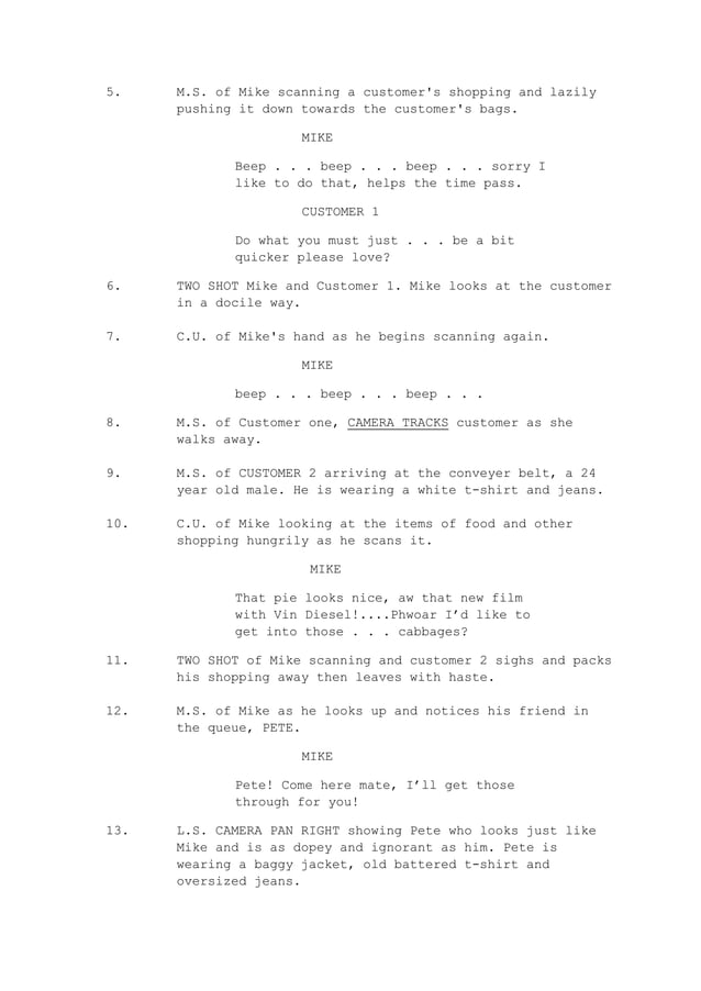 Shooting script | PDF