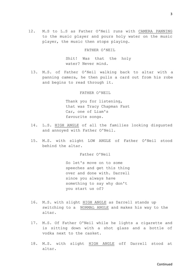 Shooting script | PDF