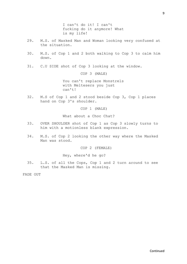 Shooting script | DOCX