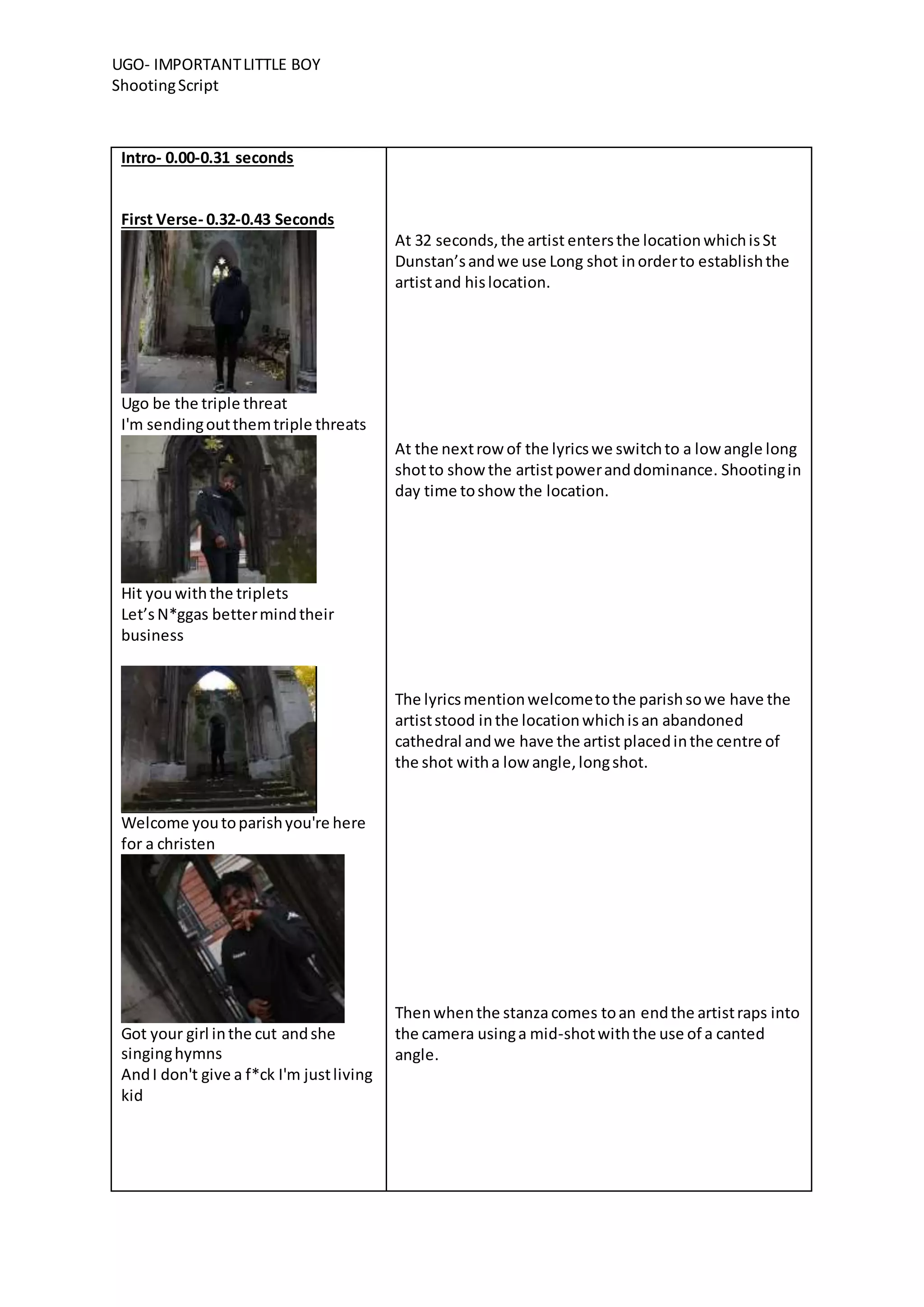 Shooting Script | PDF