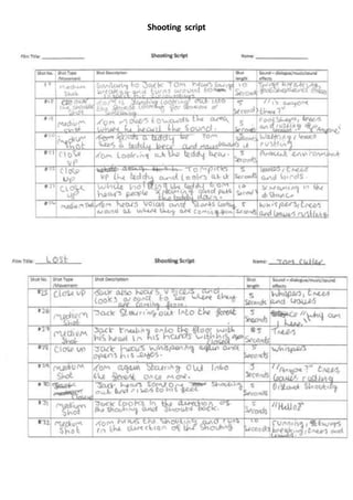 Shooting script | PDF