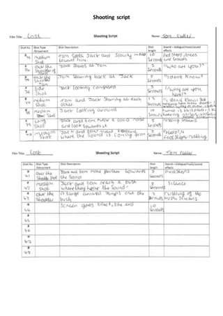 Shooting script | PDF