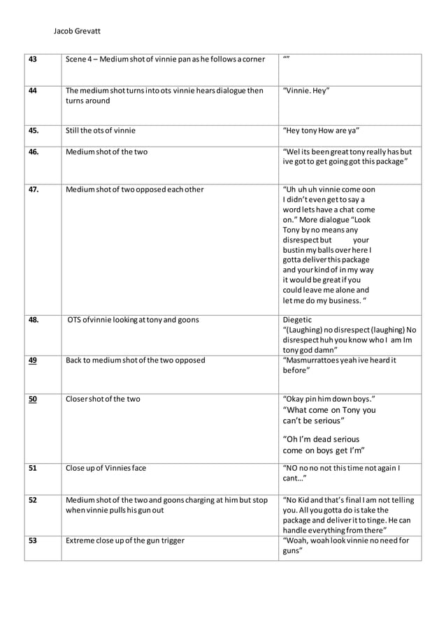 Shooting scripts | PDF