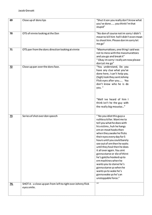 Shooting scripts | PDF