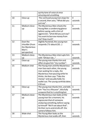 Shooting script table done properly finito | DOCX