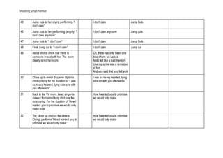 Shooting script template (completed) (1) | PPT