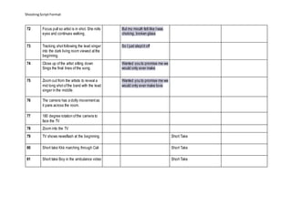 Shooting script template (completed) (1) | PPT