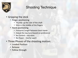 Lacrosse Shooting Technique and Drills | PPTX