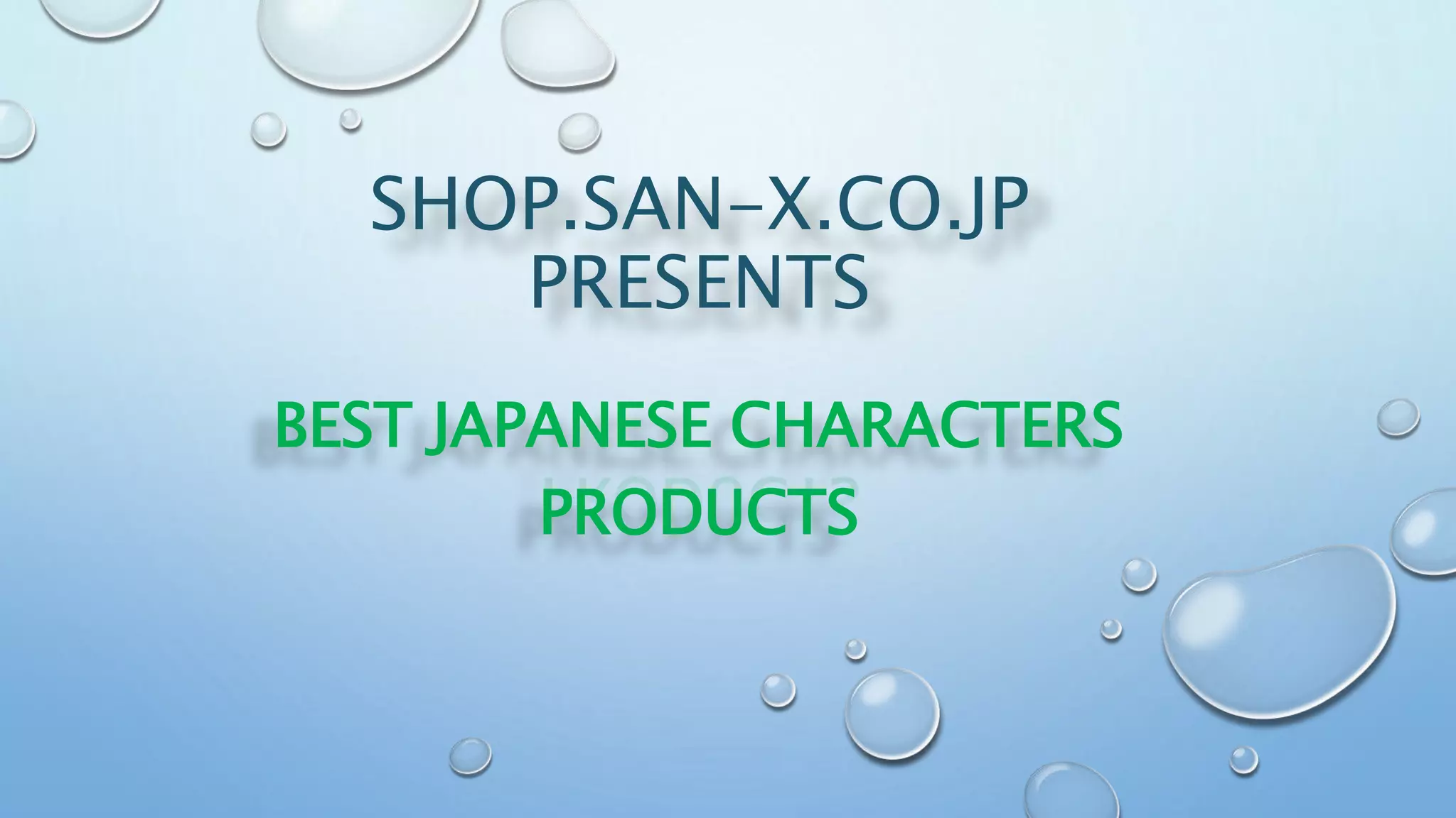 Best Japanese Characters Products | PPT