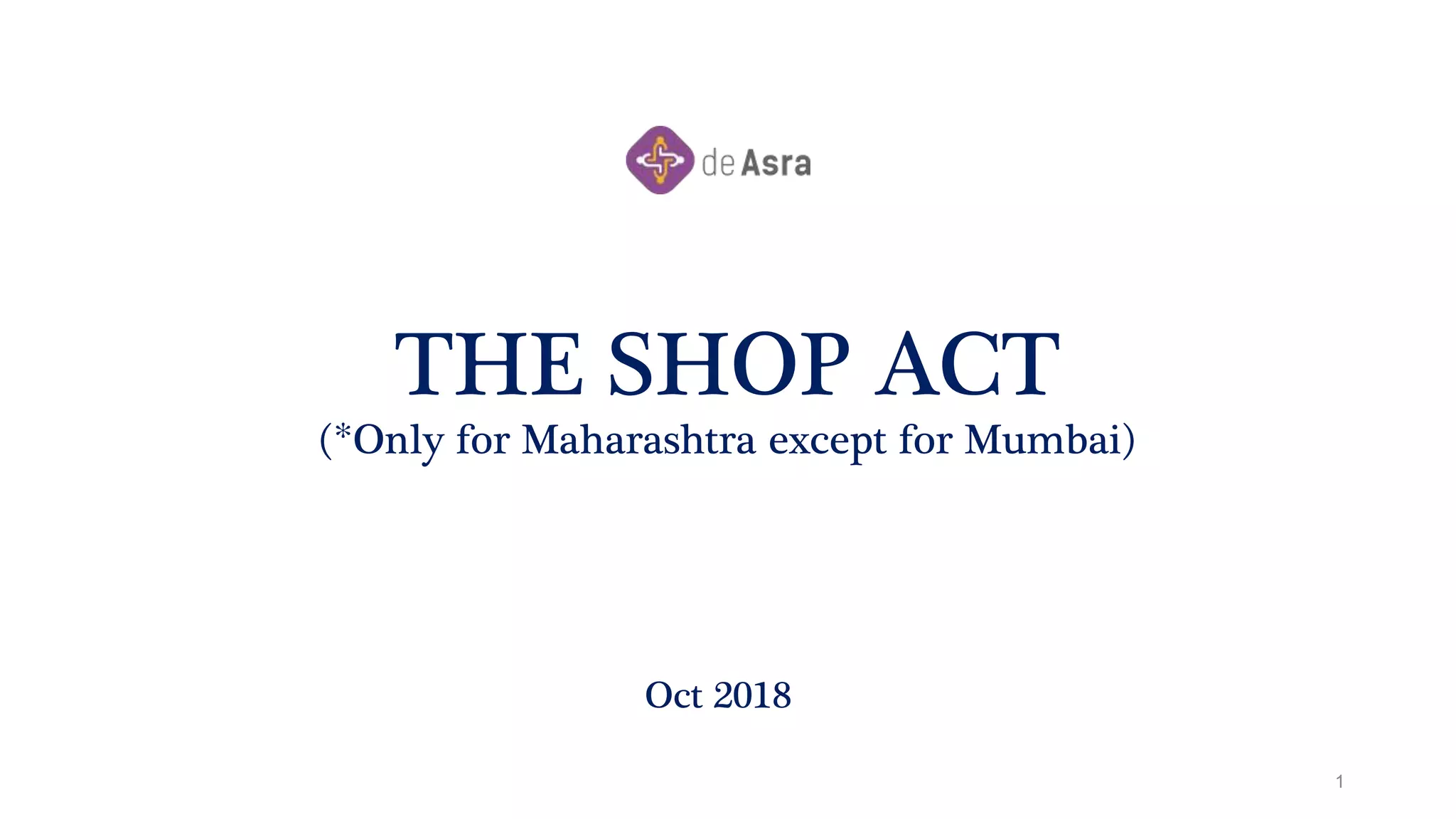 Shop Act Registration Online | Shop Act Maharashtra | PPTX