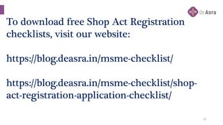 Shop Act Registration Online | Shop Act Maharashtra | PPTX