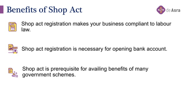 Shop Act Registration Online | Shop Act Maharashtra | PPTX | Business | Business and Finance