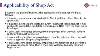 Shop Act Registration Online | Shop Act Maharashtra | PPTX
