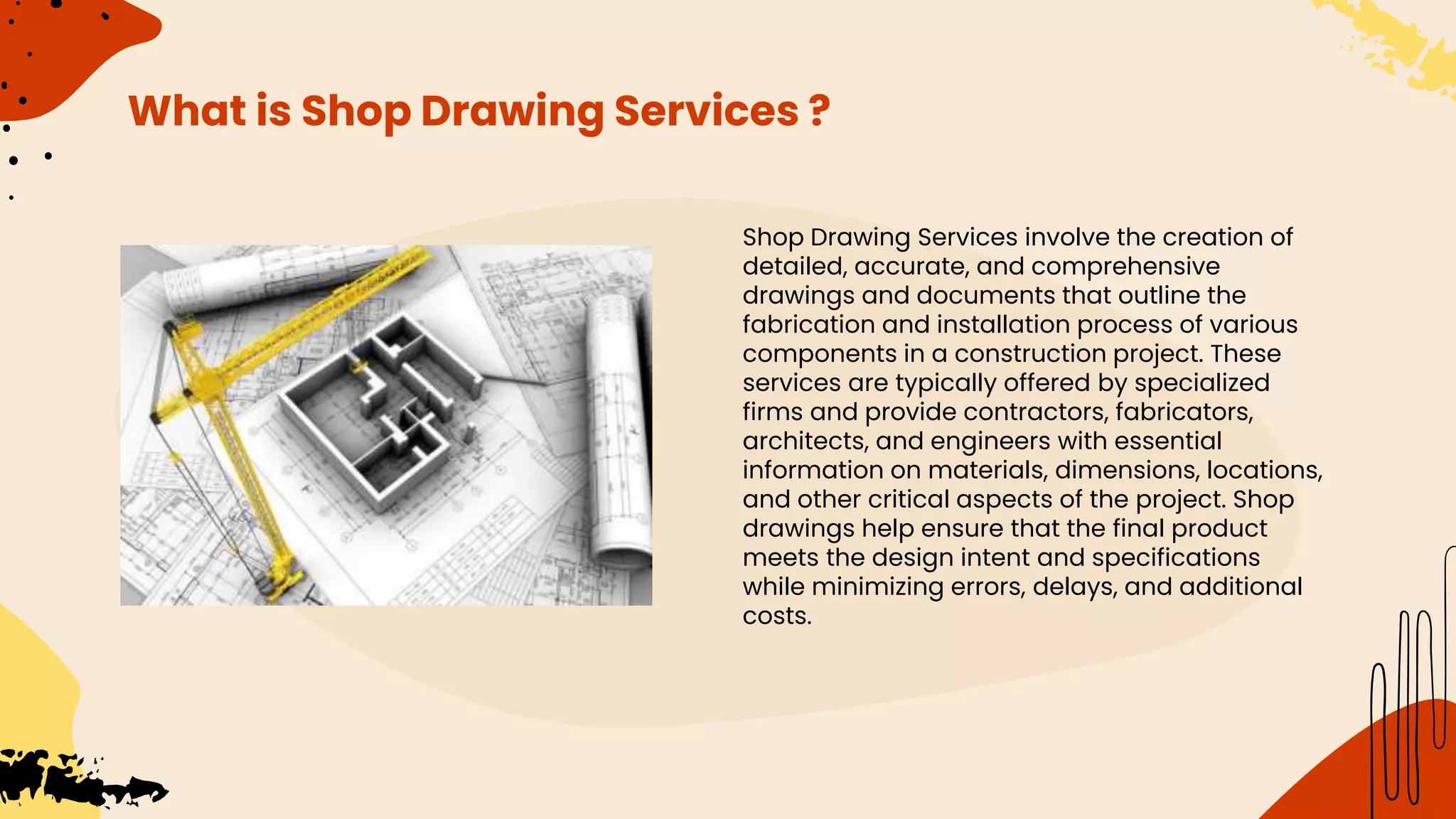 SHOP DRAWING SERVICES.pptx | Drawing and Sketching | Arts and Crafts
