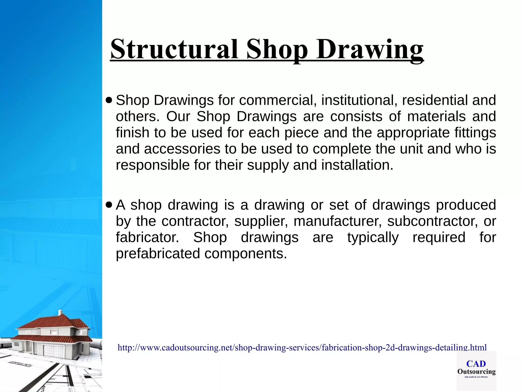2D Shop Drawing Services - CAD Outsourcing | PPT