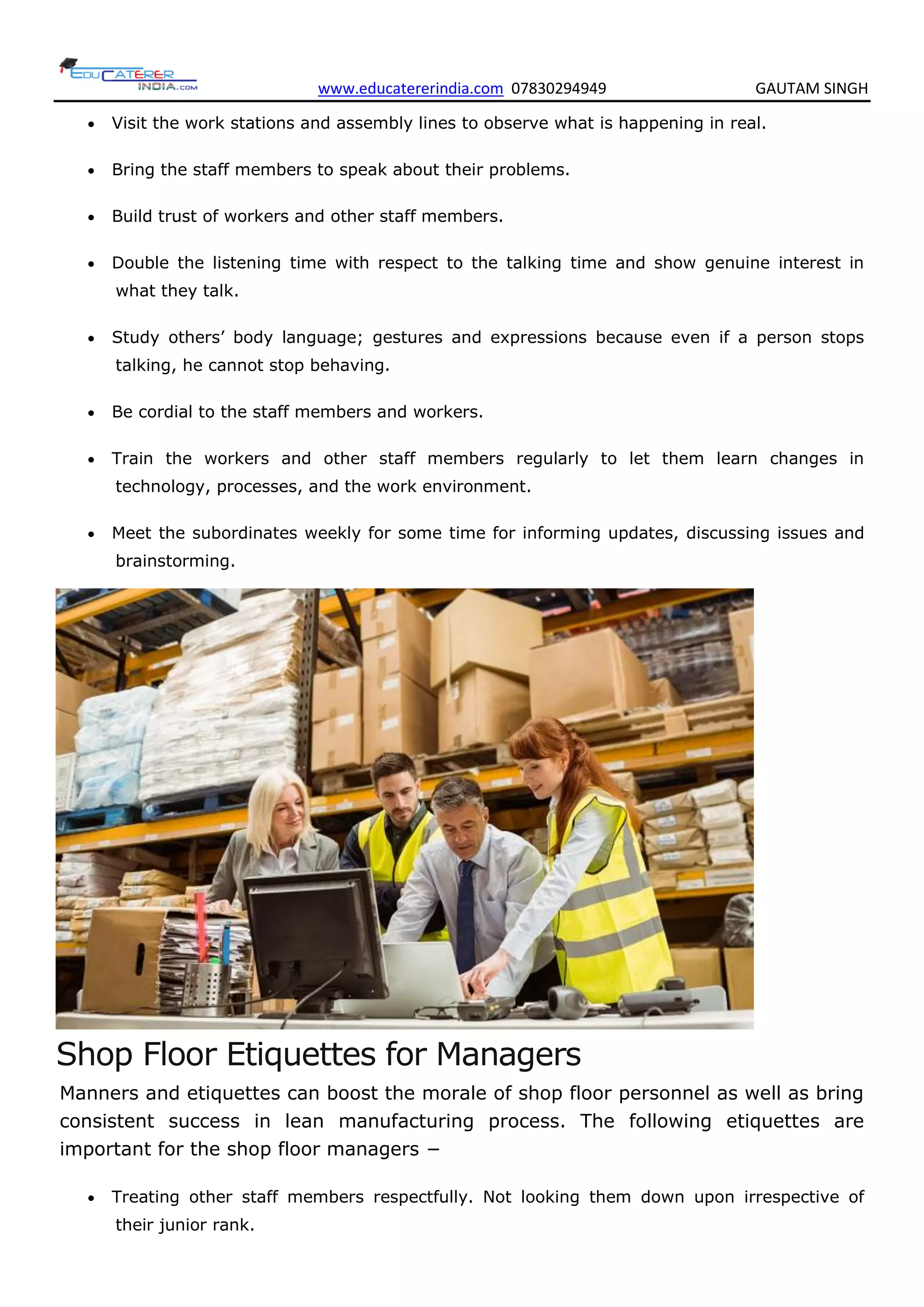 Shop floor management | PDF