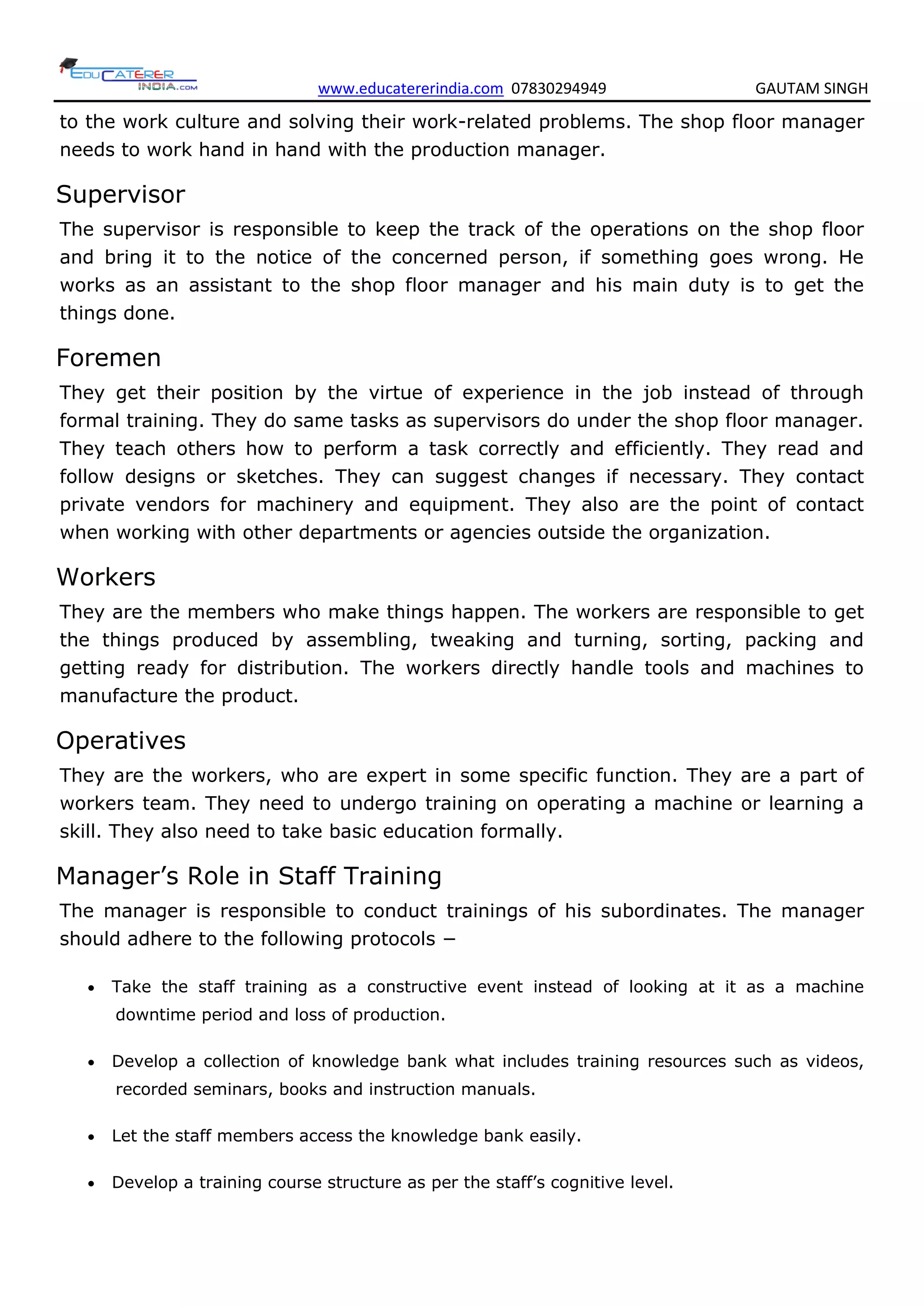 Shop floor management | PDF